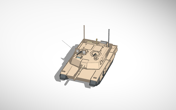 3D design M1A1 Abrams - Tinkercad