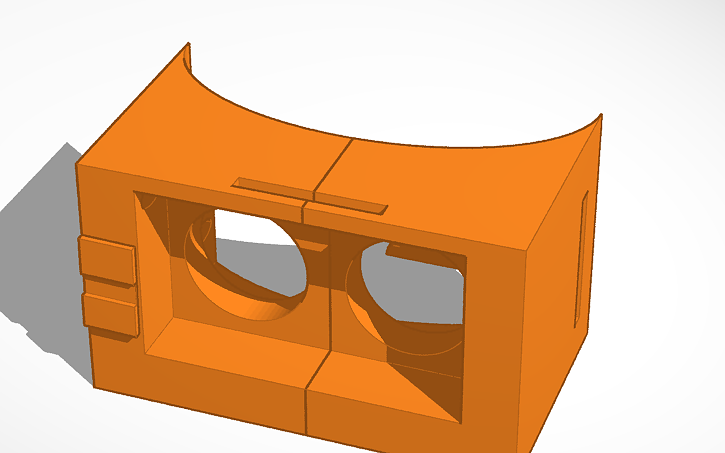 3D design vr headset that i took the measurements from - Tinkercad