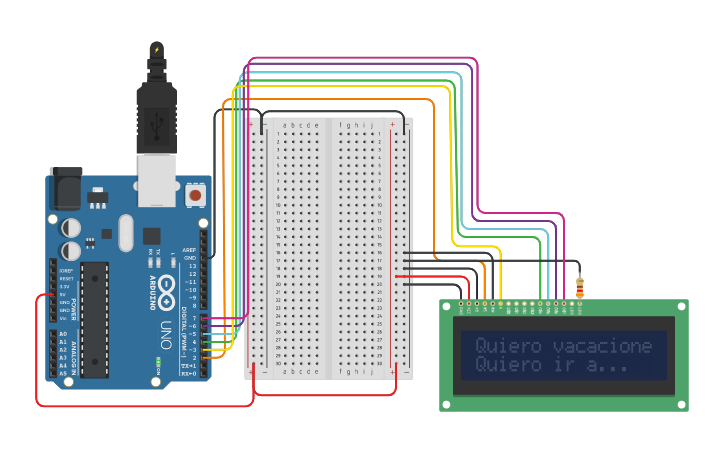 Circuit design Pantalla LED Arduino - Tinkercad