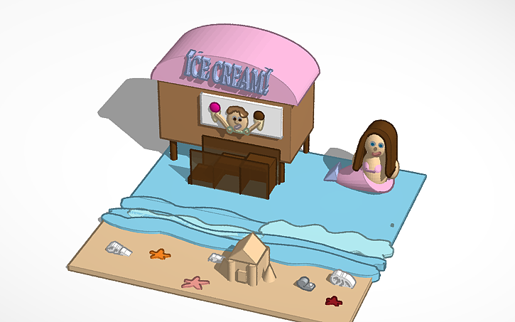 3D design Veronica's Beach - Tinkercad