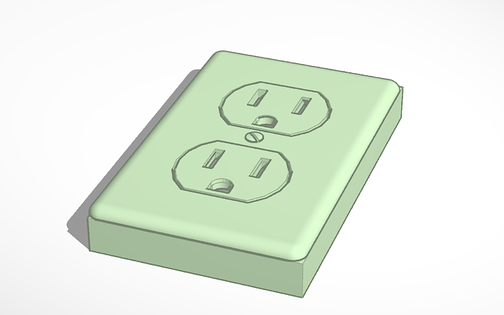 3D design Power Outlet Scale Model Beta - Tinkercad