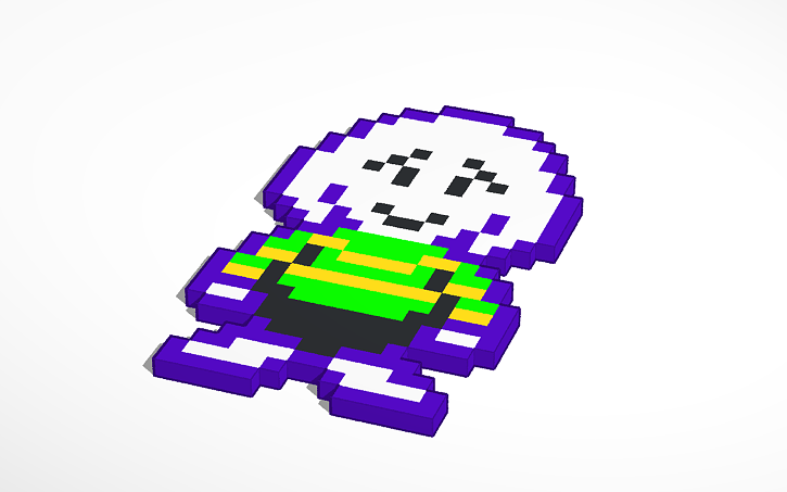 3D design Undertale pixel art-Asriel | Tinkercad