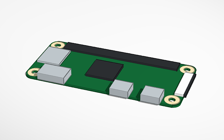 3D design Raspberry pi Zero board - Tinkercad