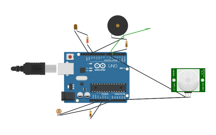 Circuit design Smart House Entrance - Tinkercad