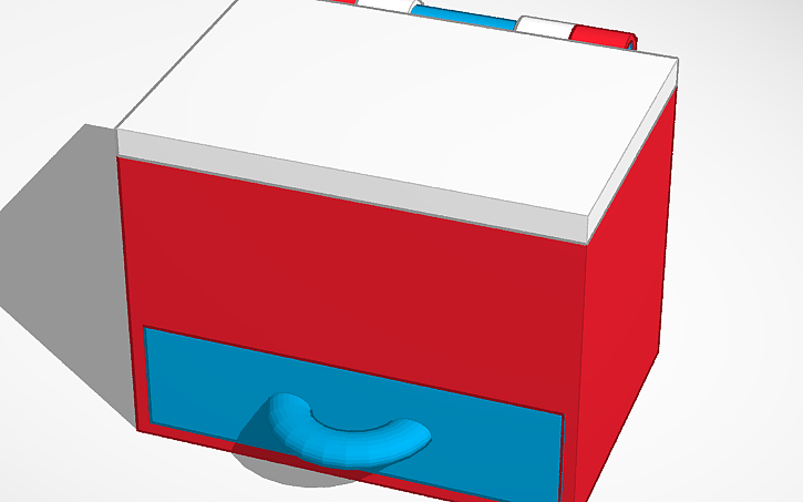 3D design openable box with hinge - Tinkercad