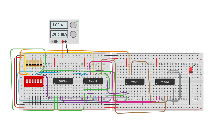 Circuit design multiplexor_de_4_a_1 - Tinkercad Circuit design multiplexor_de_4_a_1 - Tinkercad