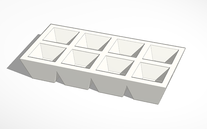 3D design Ice Tray - Tinkercad
