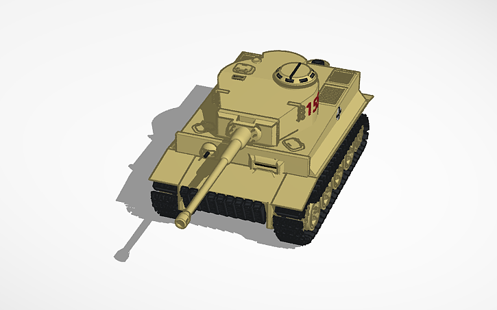 3D design Tiger 1 - Tinkercad