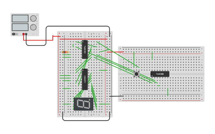 Circuit design circuito 4511 - Tinkercad