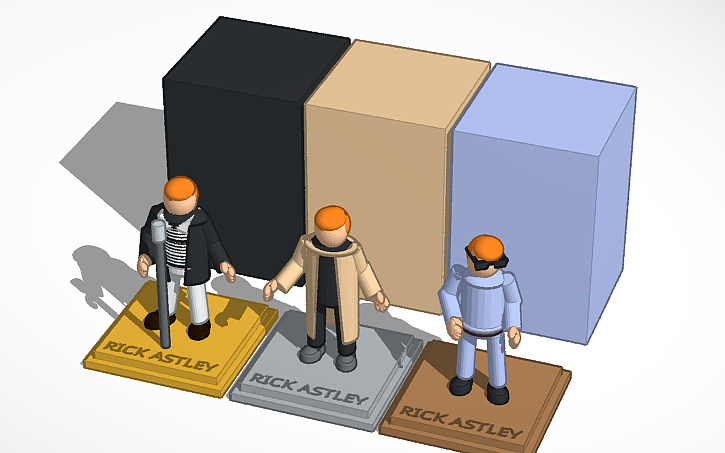 3D design Rick astley - Tinkercad