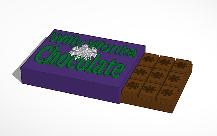 3D design Chocolate Bar - Tinkercad