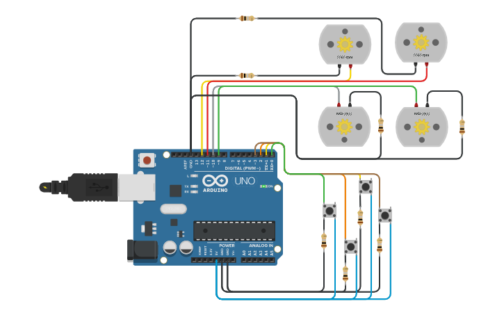 Circuit design AC06 - Motores | Tinkercad