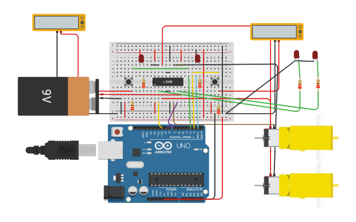 Circuit Design Control De Motor Tinkercad