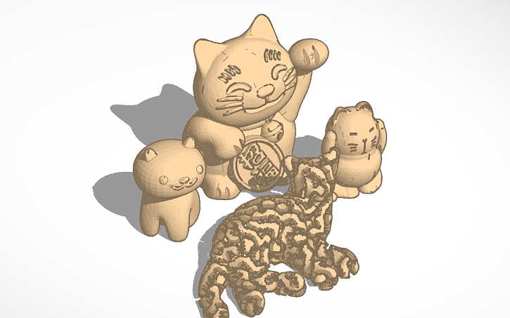 3D design cats - Tinkercad