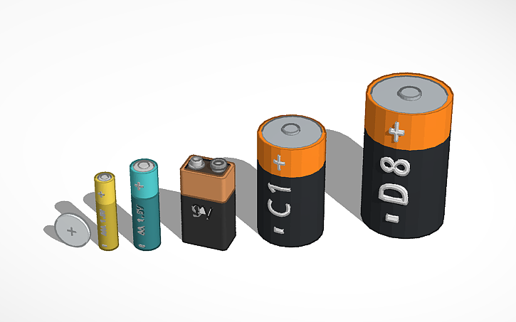 3D design Battery - Tinkercad