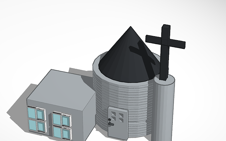 3D design Simple church - Tinkercad