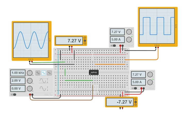 Circuit design Waves 2 task 2 - Tinkercad
