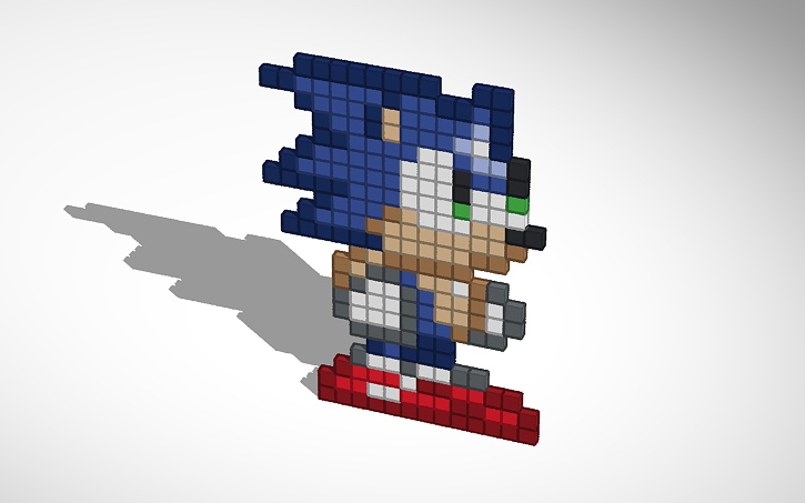 3D design Pixel Sonic - Tinkercad
