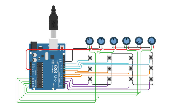 Circuit Design Diy Midi Controller Arduino Unoleonardo Tinkercad 