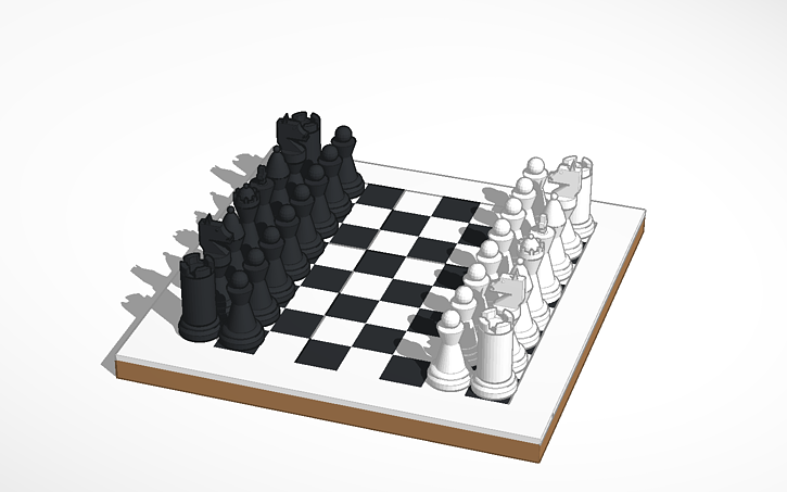 3D design Chess Board - Tinkercad