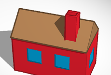 3D design simple house | Tinkercad
