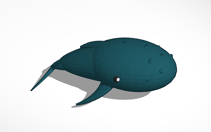 3D design Big Blue Whale - Tinkercad