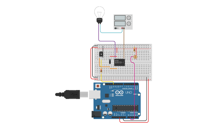 Circuit design lampada | Tinkercad