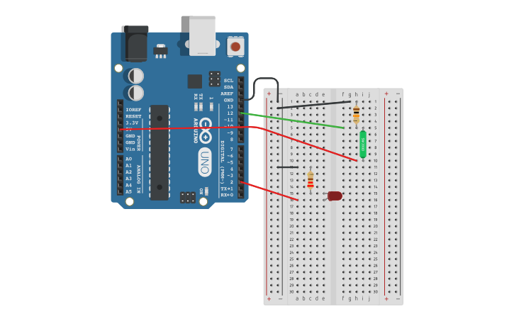Circuit design 60.디지탈센서[기울기센서] - Tinkercad