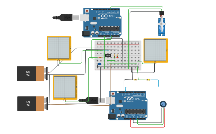 Circuit design Human arm EMG simulator Tubes - Tinkercad