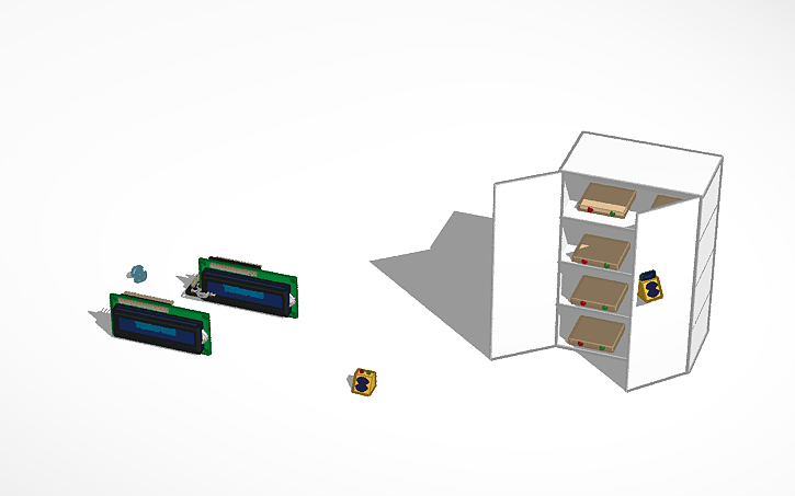 3D design Smart Locker - Tinkercad