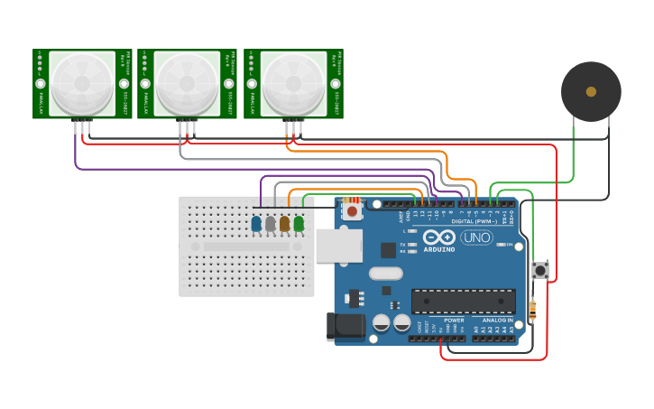 Circuit design CENTRAL DE ALARME | Tinkercad