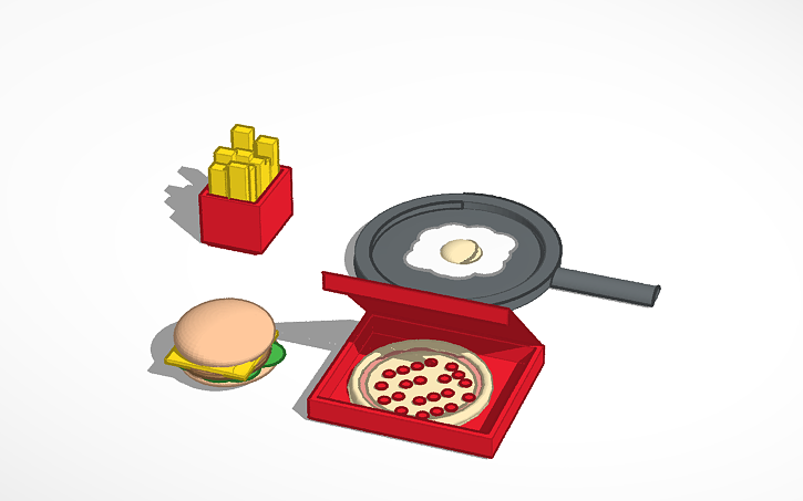 3D design fast food | Tinkercad