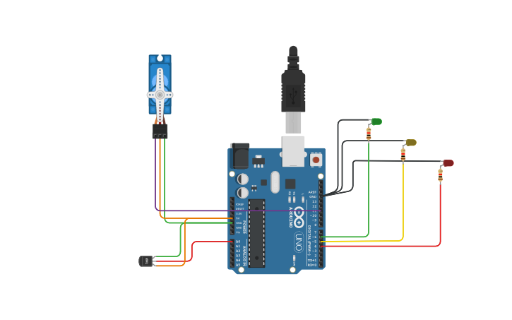 Circuit Design Pembuka Pintu Otomatis Menggunakan Indikator Suhu Tubuh