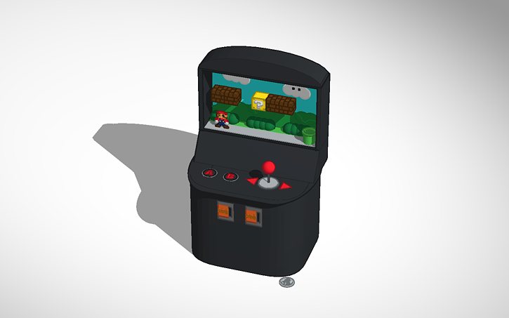 3D design Mario Arcade Game - Tinkercad