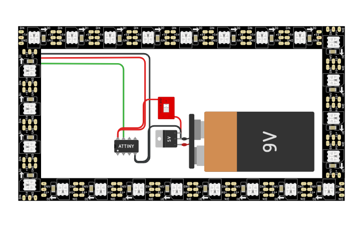 Circuit Design Copy Of Attiny Neopixel Strip 24 Leds Tinkercad