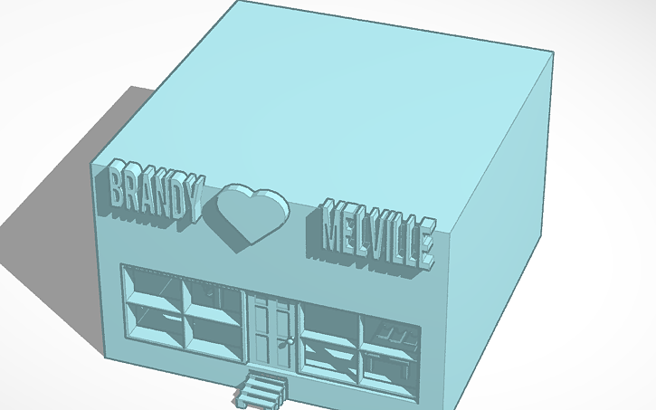 3D design strip mall - Tinkercad