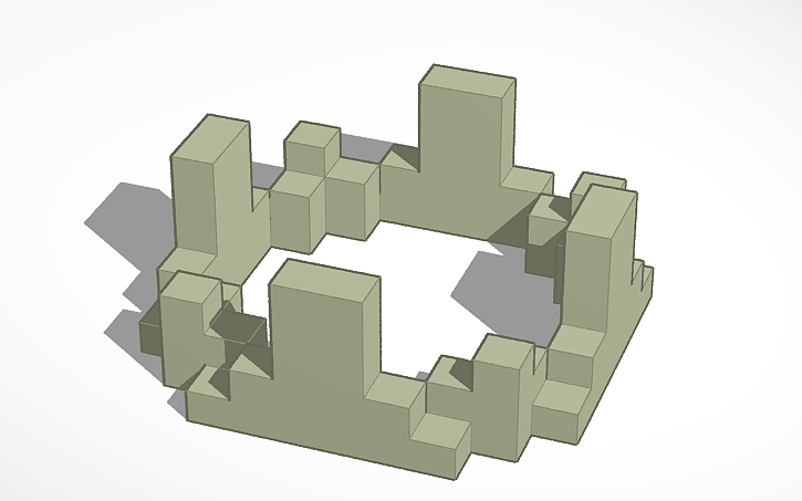 3D design pixel crown - Tinkercad