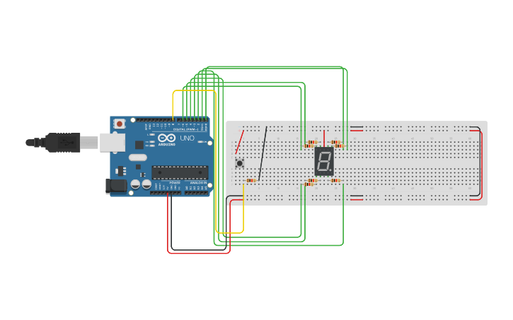 Circuit design Program to count up - Tinkercad
