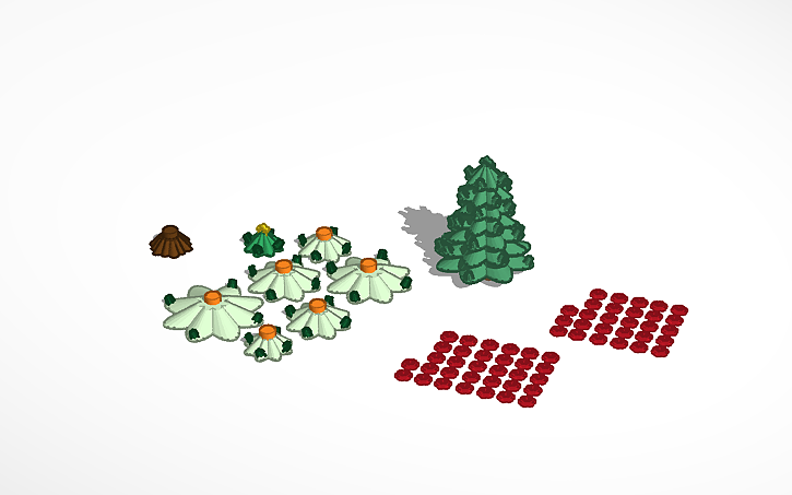 3D design Stacking Tree with Detachable Flowers | Tinkercad