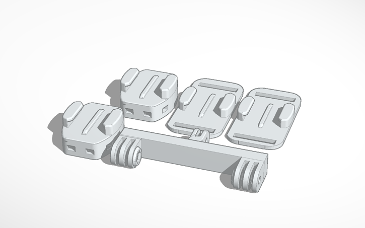 3D design Rm 19 Luca GoPro Mount v2 - Tinkercad