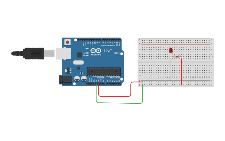 Circuit Design Ligando Um Led Com Arduino Tinkercad