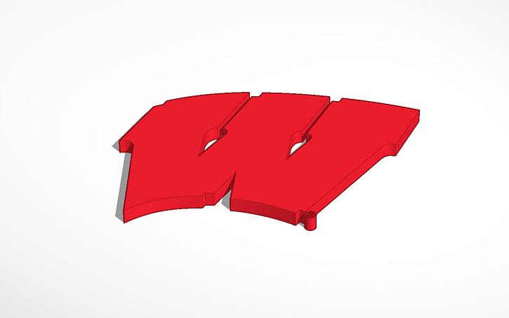 3D design WISCONSIN W - Tinkercad
