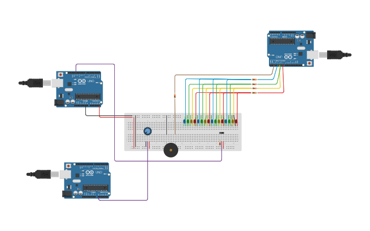 Circuit design christmas lights | Tinkercad