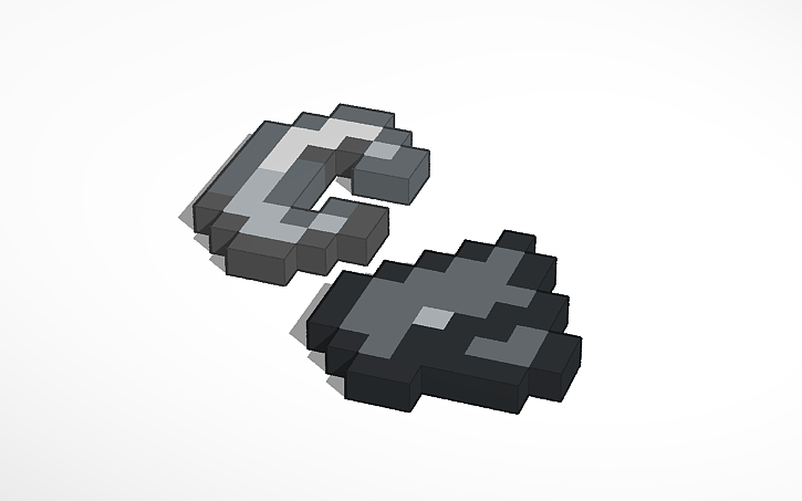 3D design Minecraft Flint And Steel | Tinkercad