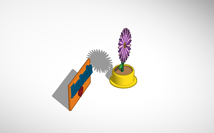 3D design Flower in a pot - Tinkercad
