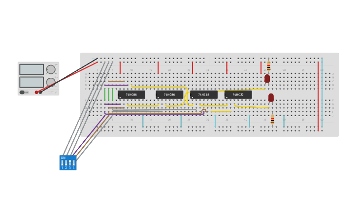 Circuit design Full Adder Circuit - Tinkercad