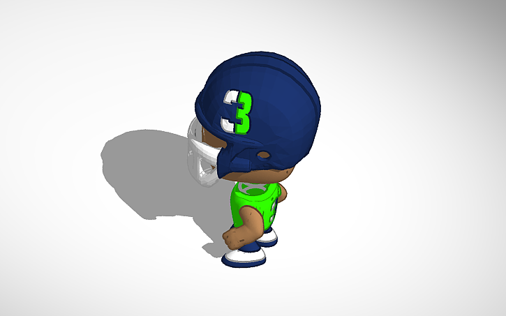 3D design Russell Wilson Bobblehead - Tinkercad