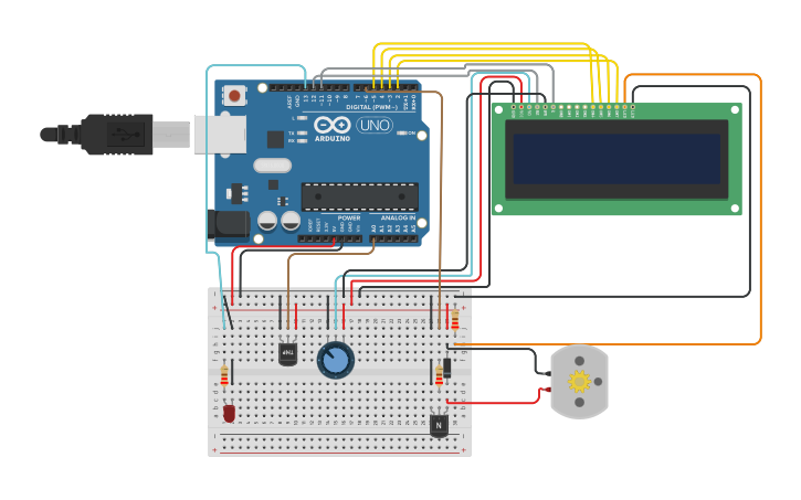 Circuit design Automatic Temperature Controller - Tinkercad