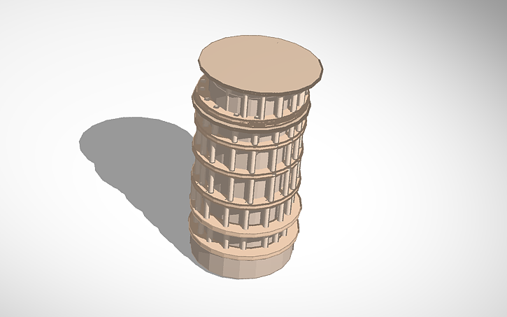 3d Design Leaning Tower Of Pisa Italy Tinkercad 