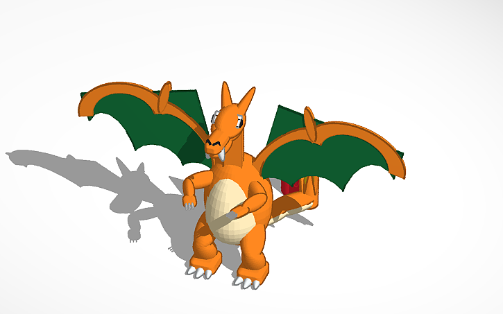 3D design charizard - Tinkercad